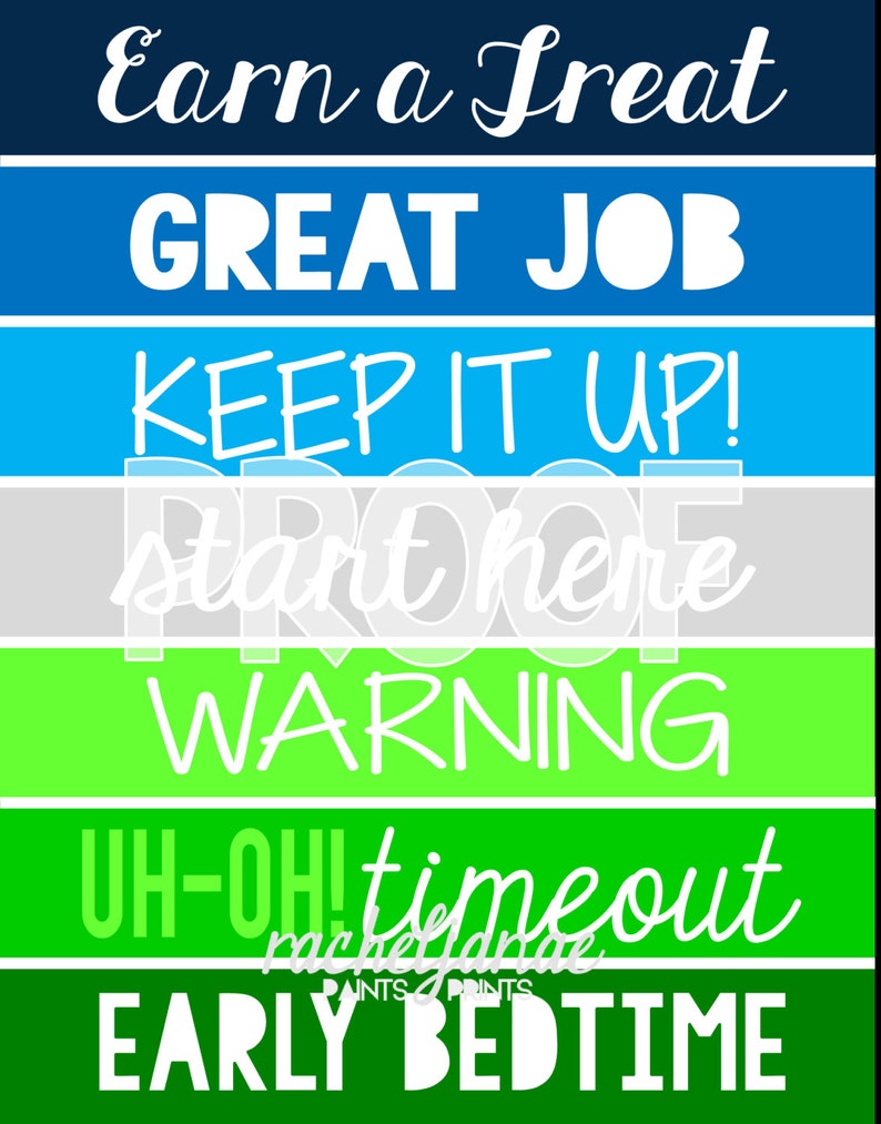 Printable Behavior Chart Boy & Girl Pink and Blue Double Ombre 4 ...