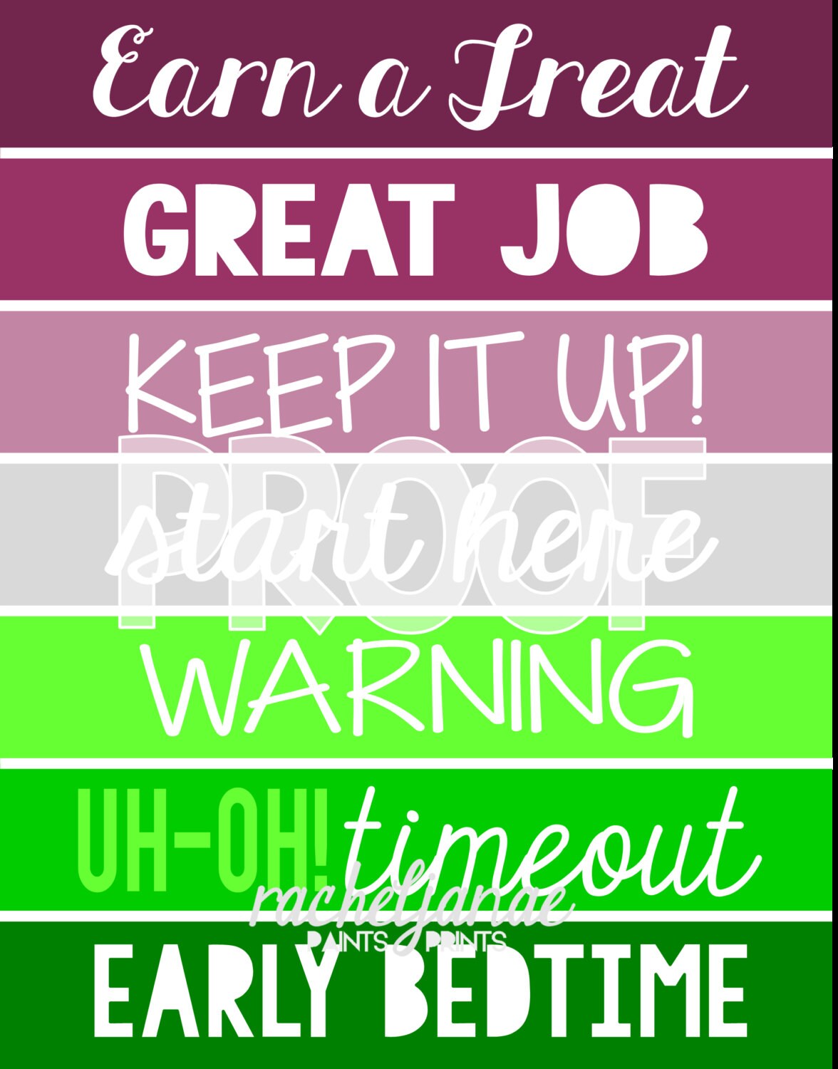 Printable Behavior Chart Boy & Girl Pink and Blue Double Ombre 4 ...