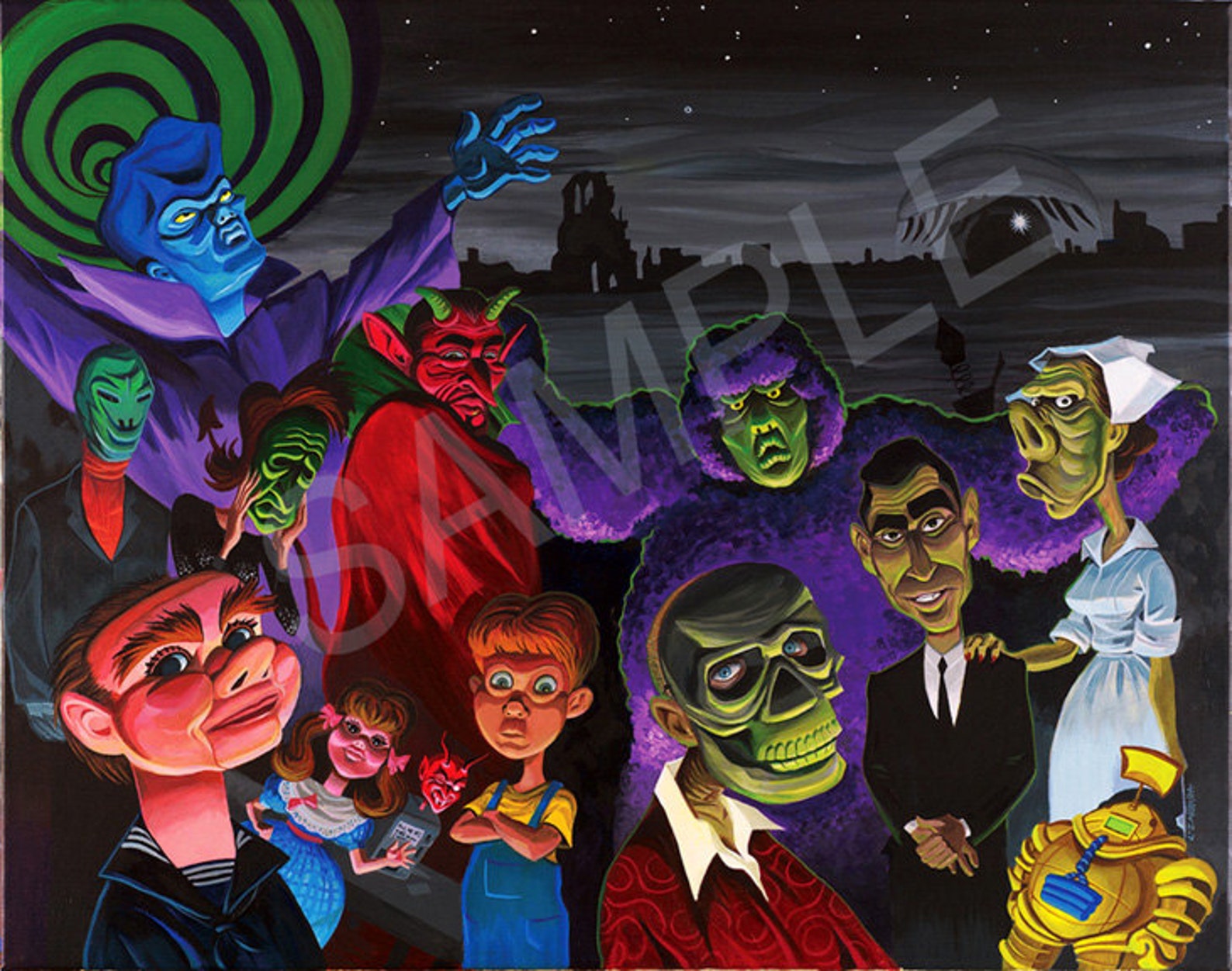TWILIGHT ZONE MONSTERS Ltd. Edition Giclee - Etsy