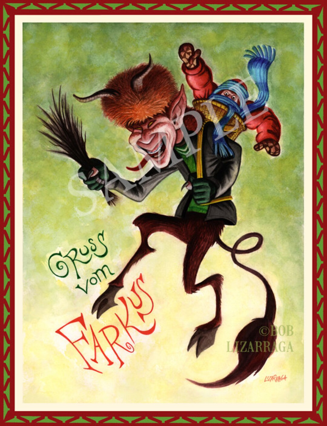 KRAMPUS FARKUS Print - Etsy