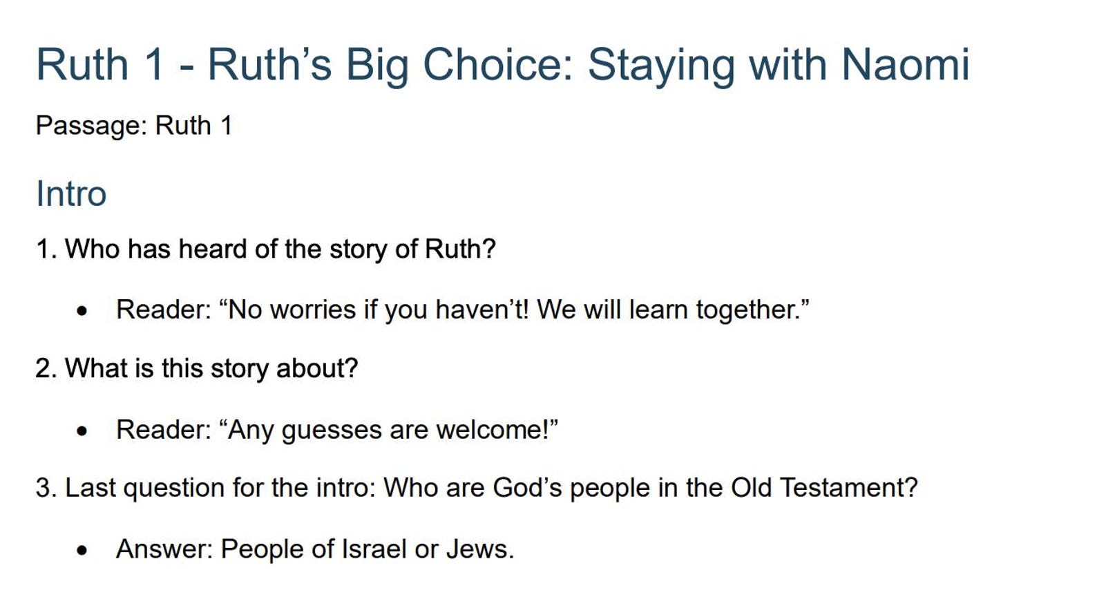 Hands-on Bible Lesson for Kids – the Story of Ruth (ages 4-10 ...