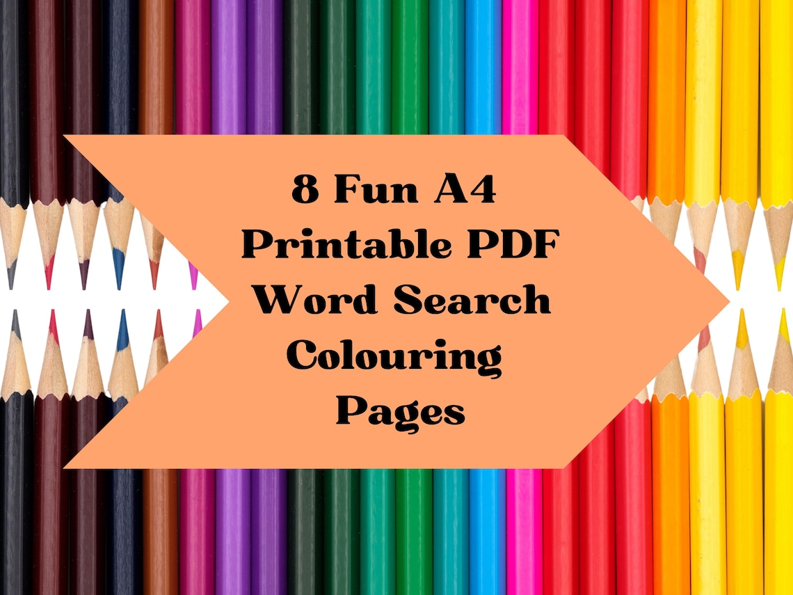 Word Search Coloring Pages for Kids: Printable Educational Activity ...