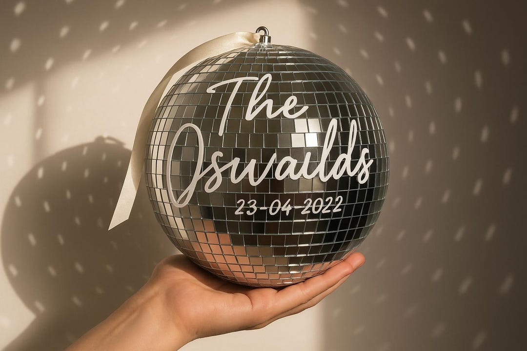 Personalized Disco Ball Ornament: Custom Mirror Ball Keepsake - Etsy