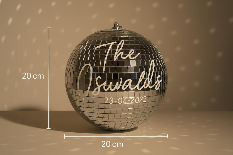 Personalized Disco Ball Ornament: Custom Mirror Ball Keepsake - Etsy