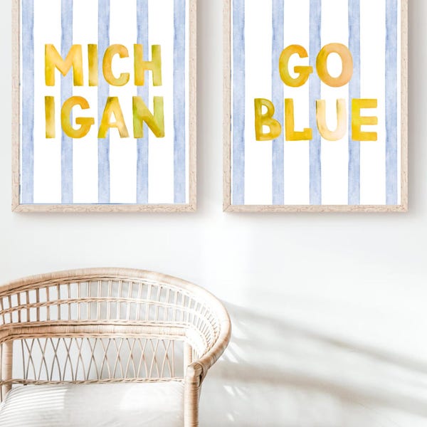 University of Michigan Decor - Etsy
