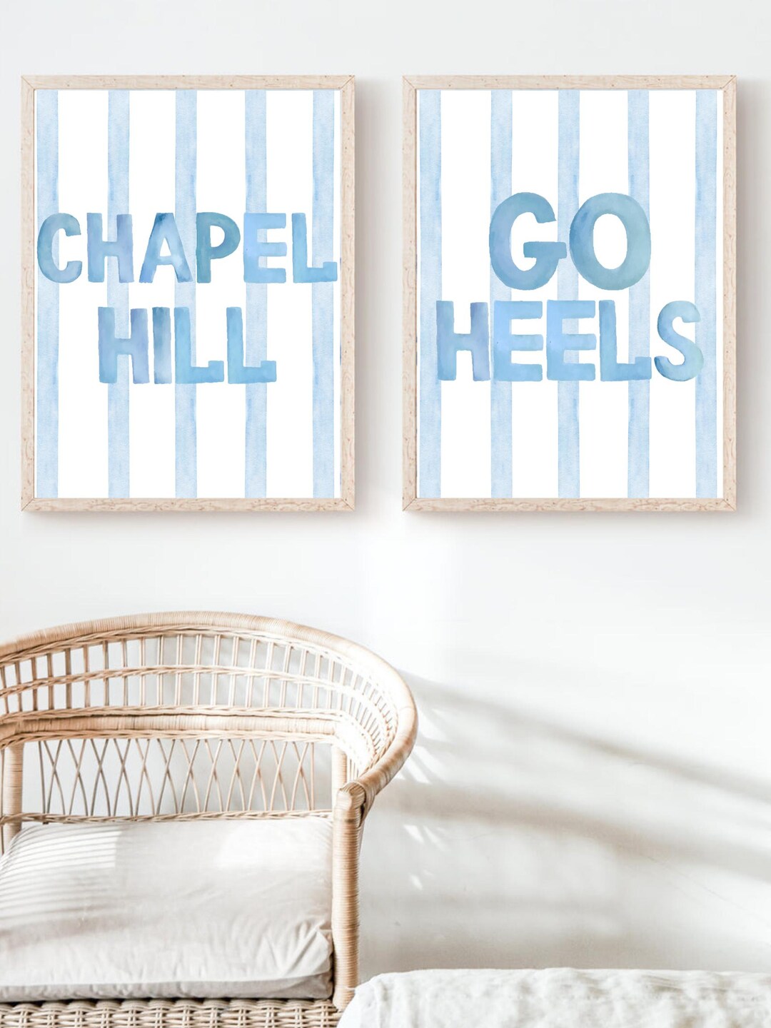UNC Chapel Hill Watercolor – College Wall Art – Digital Download - Etsy