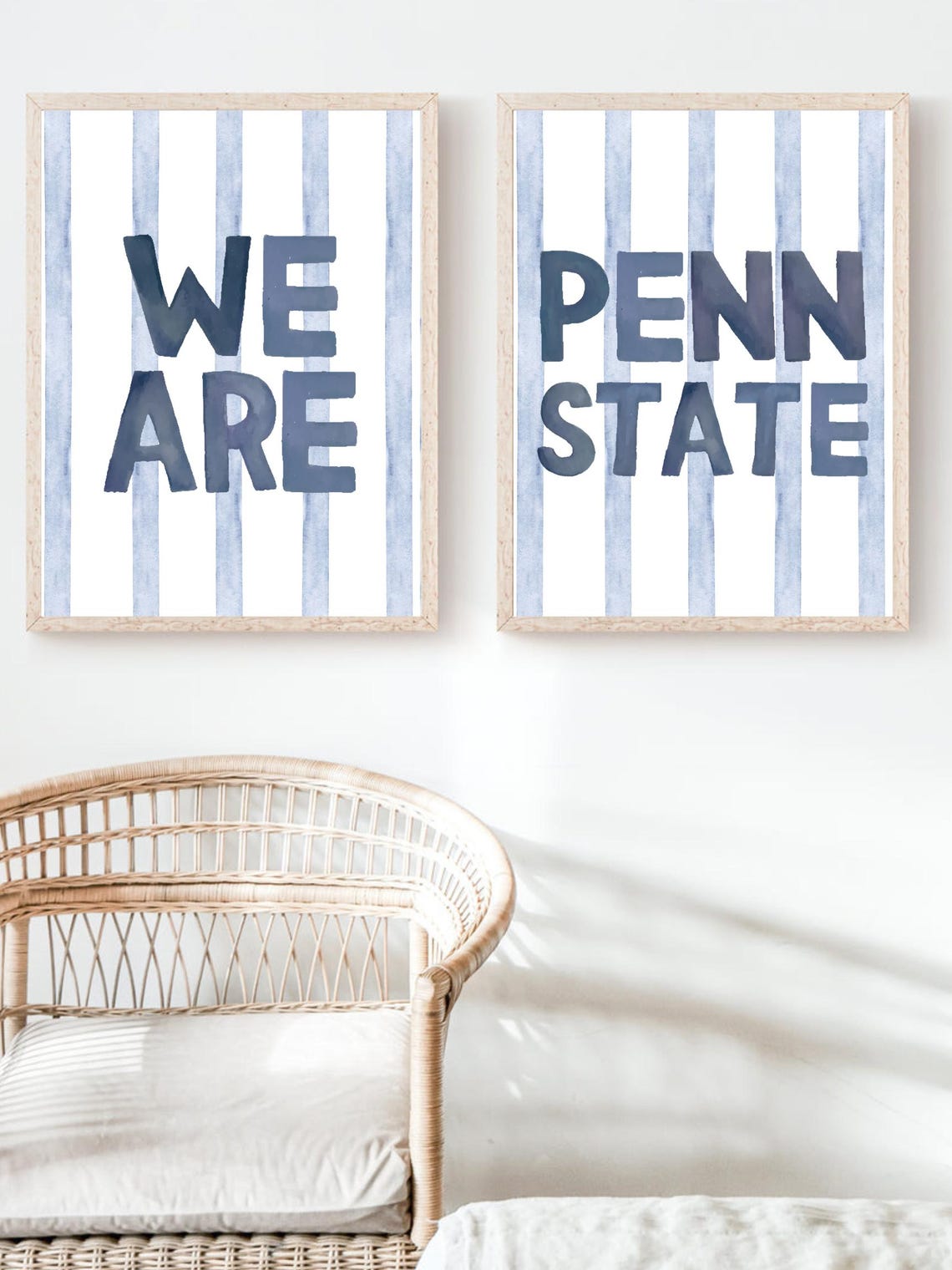 Set of 2 Custom Watercolor Penn State Prints – Penn State Wall Art ...