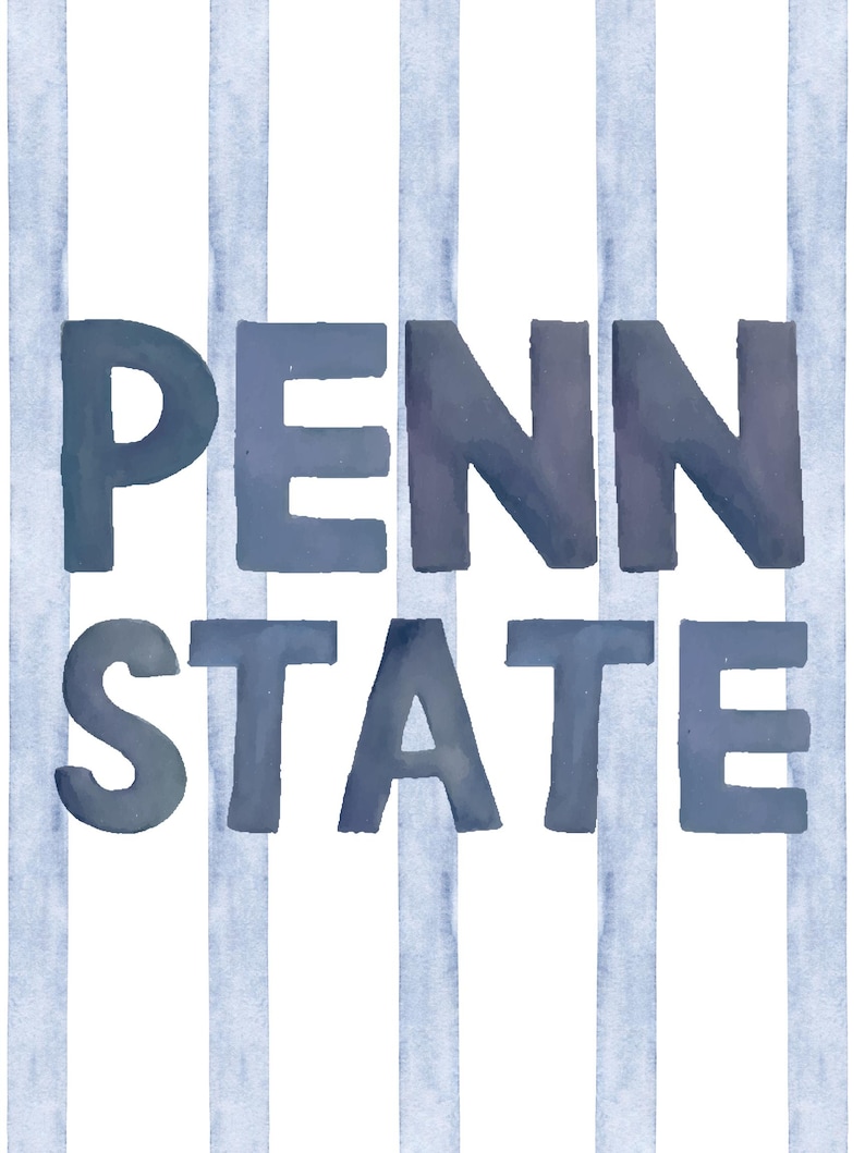 Set of 2 Custom Watercolor Penn State Prints – Penn State Wall Art ...