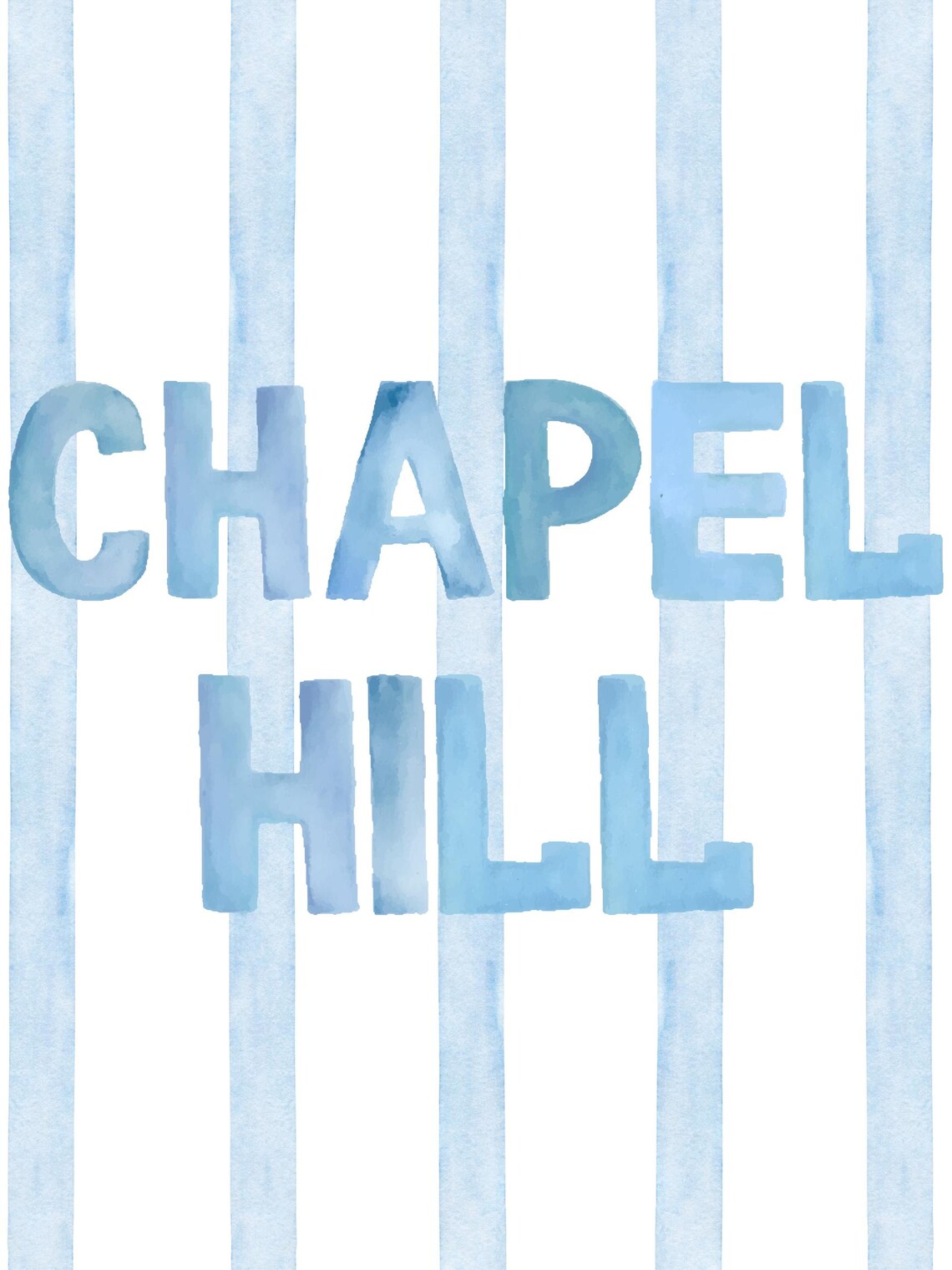 UNC Chapel Hill Watercolor – College Wall Art – Digital Download - Etsy