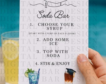 Graduation Party Lemonade Bar Menu Sign – Customizable Drink Station ...