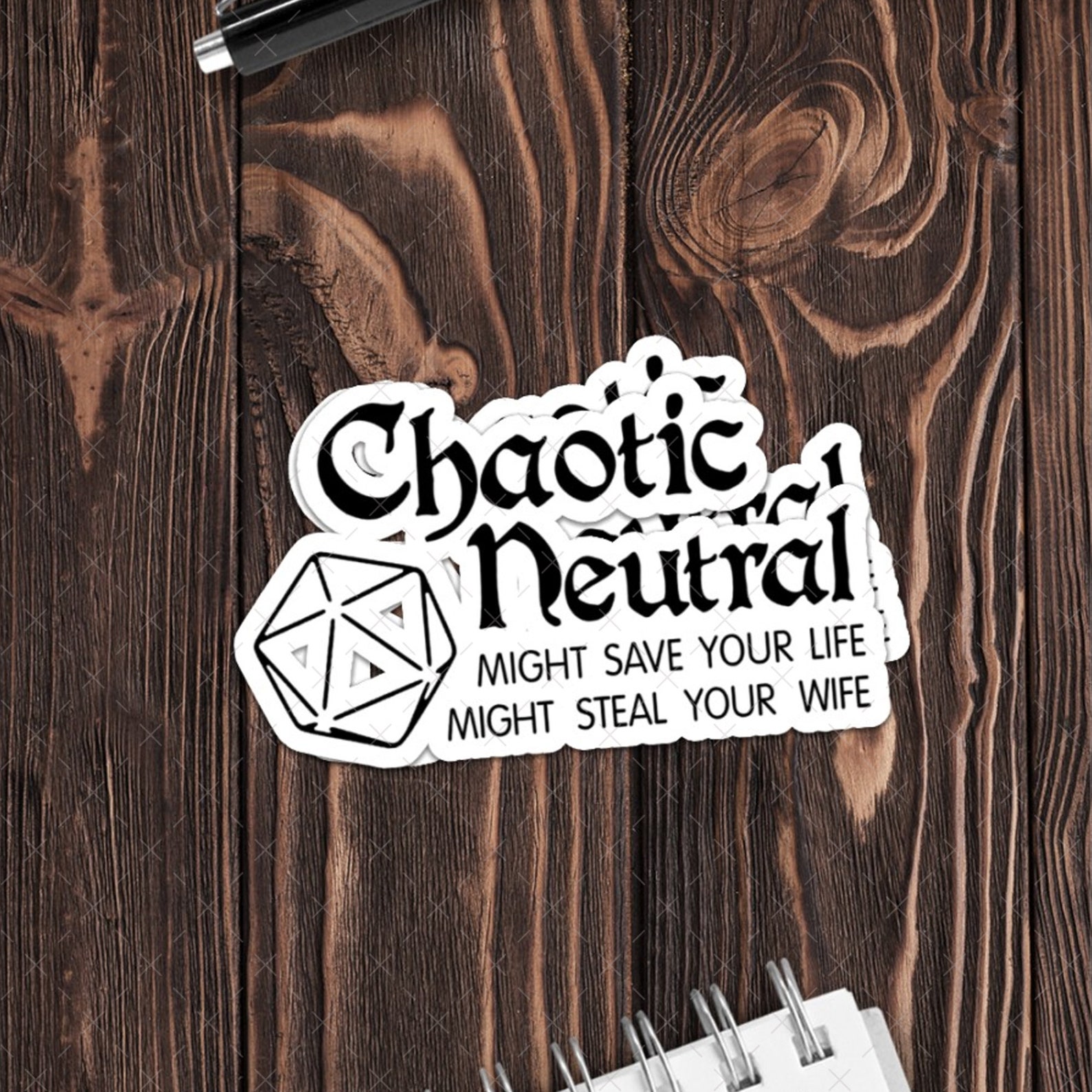 Chaotic Neutral Meme Dnd Sticker Chaotic Stupid Sticker Dnd - Etsy