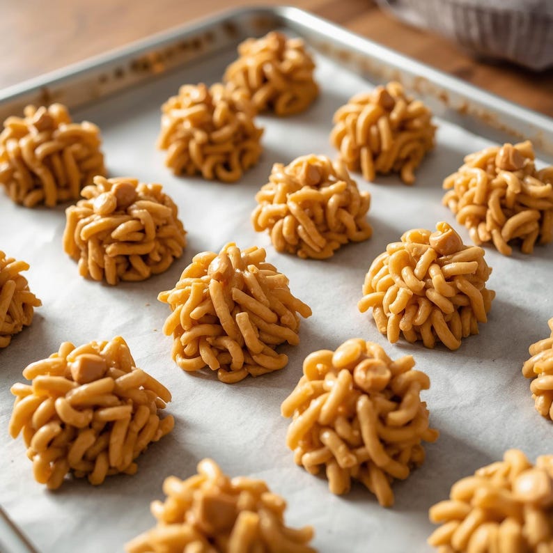 No-bake Peanut Butter Haystacks Recipe: Printable Dessert (PDF Download ...