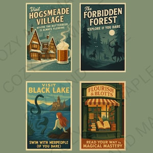 Wizarding World Postcards Digital Files - Etsy Canada