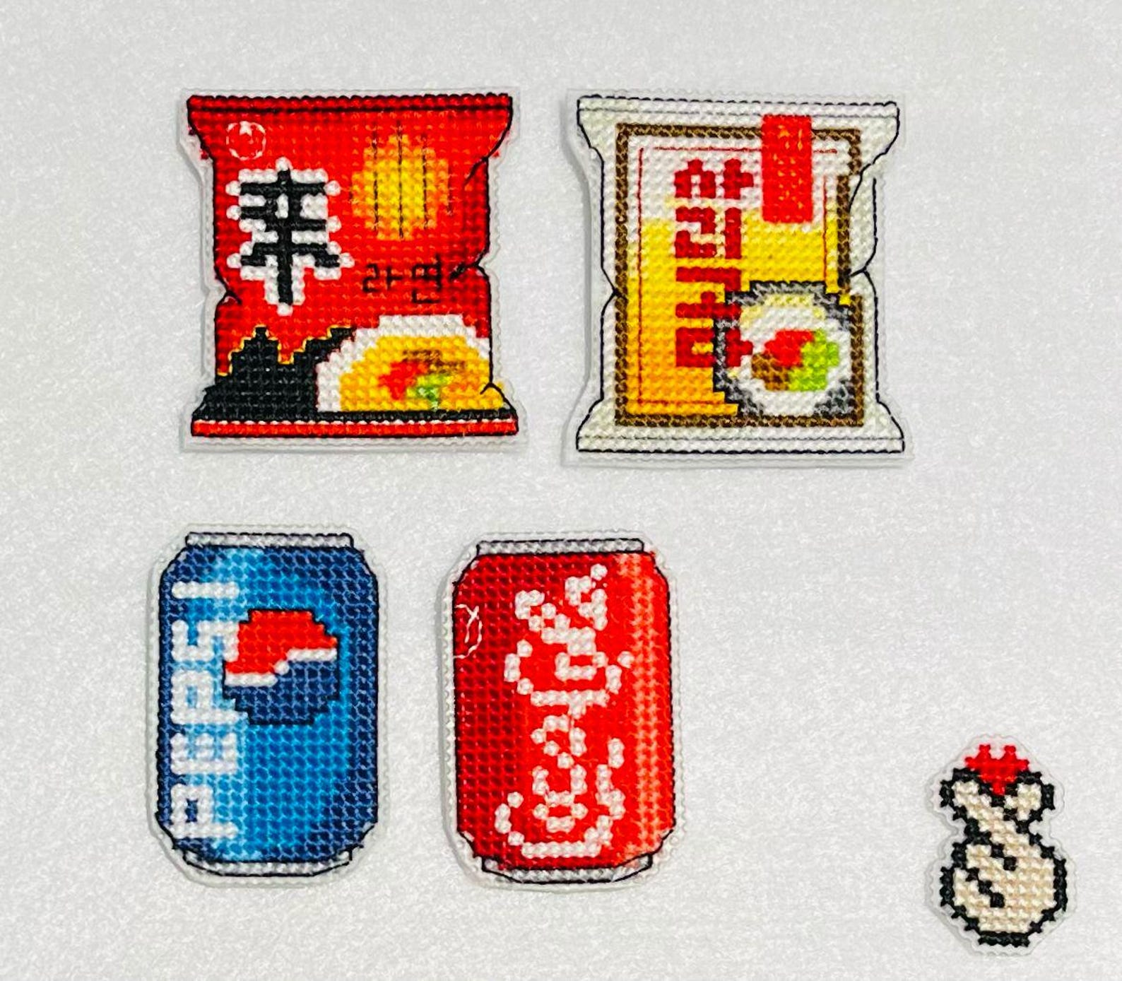 DIY Cross Stitch Magnet Kit | Ramen & Soda | Hobbies and Crafts ...