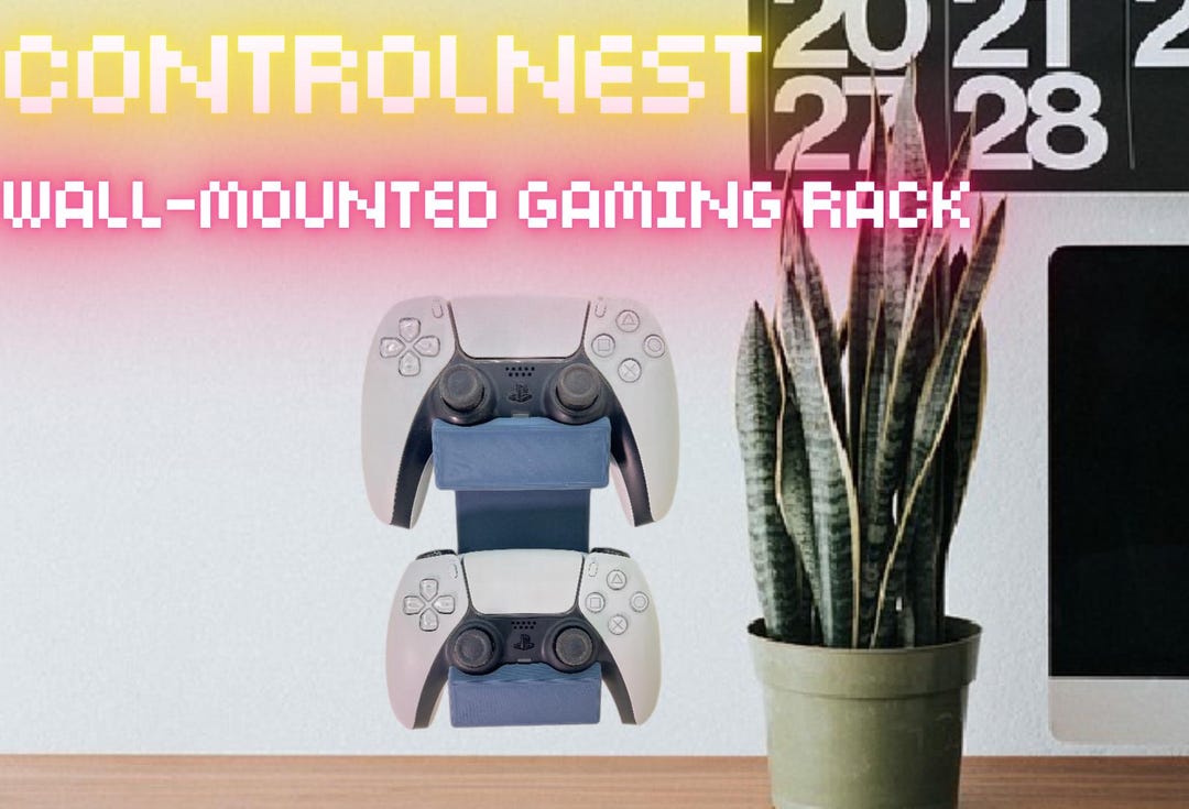 Contolnest Duo- Wall Mount PS5 Controller Holder| Duel Gamepad Rack Fr ...