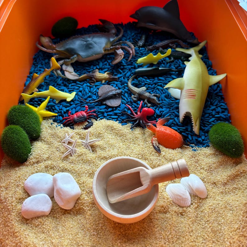 Ocean Sensory Play Kit,under the Sea Sensory Bin, Montessori Fine Motor ...