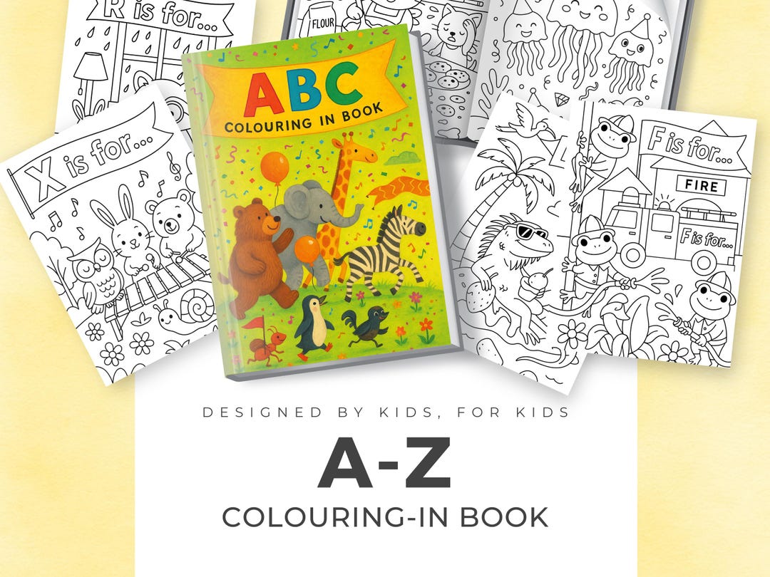 ABC Animal Coloring Book: Educational Baby Shower Activity (digital ...