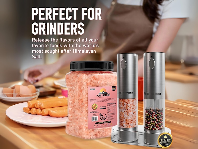 Himalayan Pink Mineral Salt 5lb Coarse Grain Jar 100% Natural ...