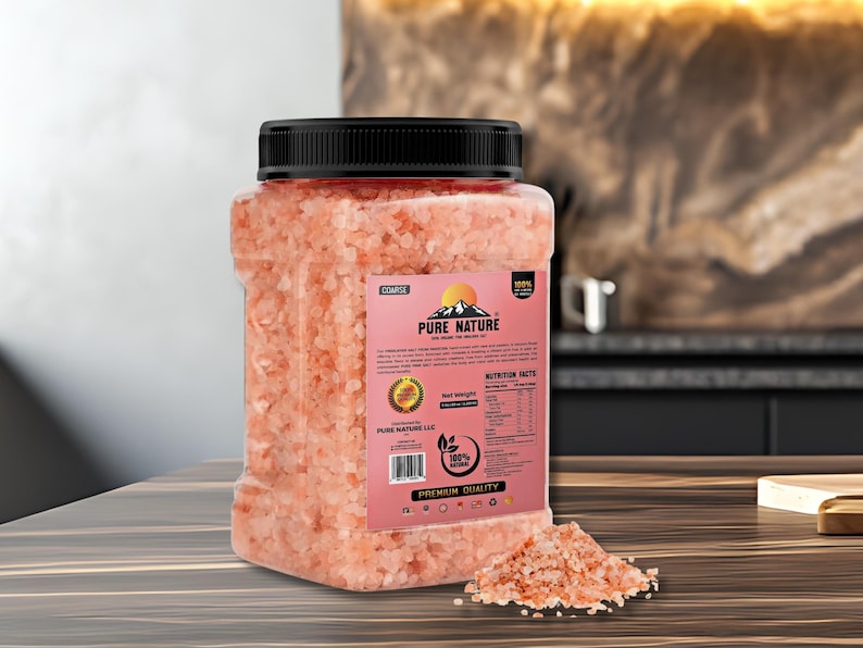 Himalayan Pink Mineral Salt 5lb Coarse Grain Jar 100% Natural ...