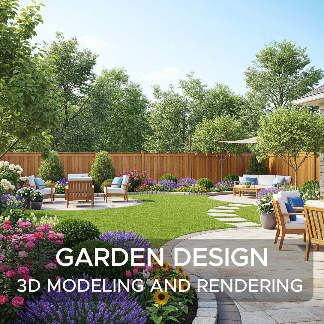 Online Garden Design, Custom Garden Design, Garden 3D Rendering ...