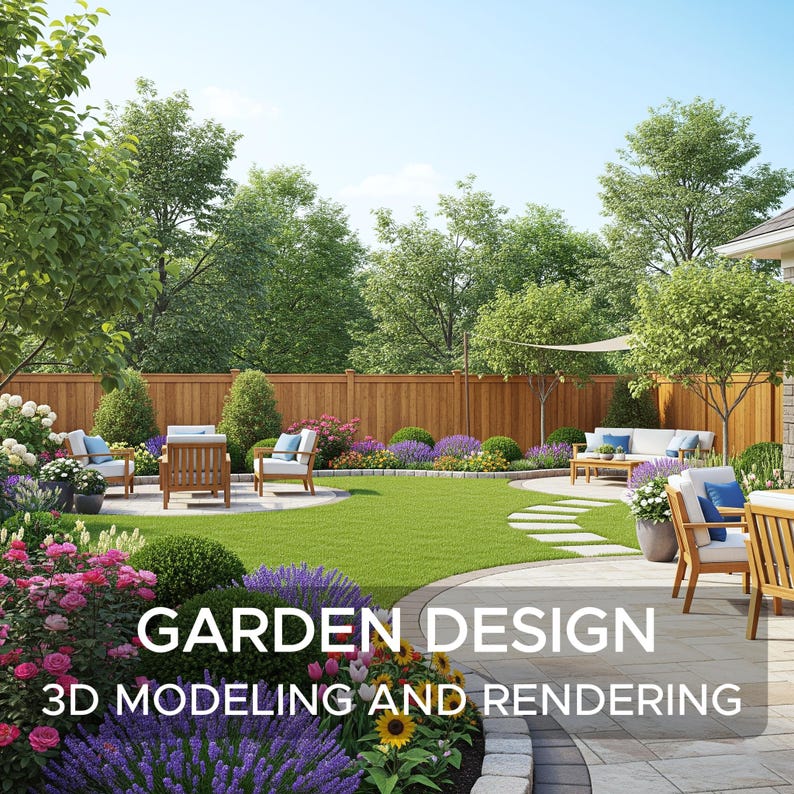 Online Garden Design, Custom Garden Design, Garden 3D Rendering ...