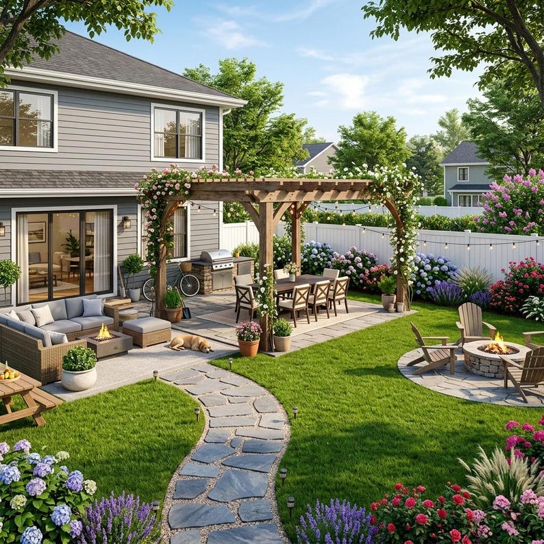 Custom Backyard Design Service | Pool, Patio, Pergola & Landscape 3D ...