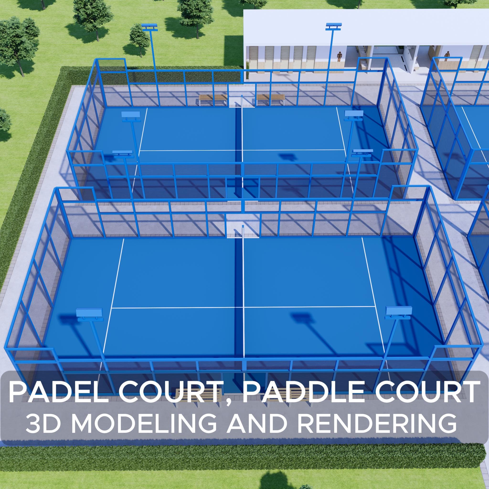 Design Padel Court, Paddle Court, Basketball Court, Pickleball Court ...