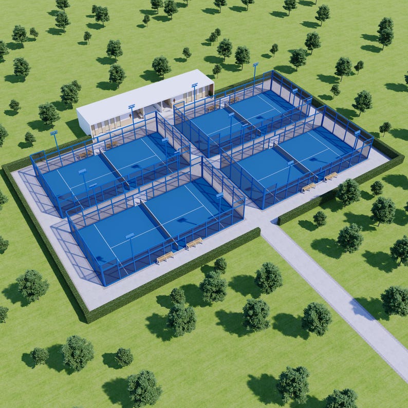 Design Padel Court, Paddle Court, Basketball Court, Pickleball Court ...
