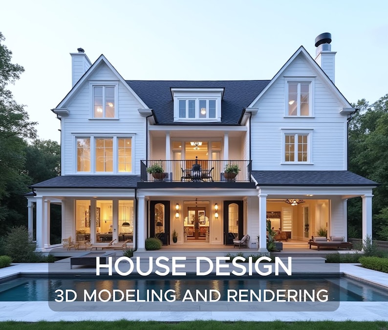 House Design, Exterior Design, 3D Architectural Visualization and Online 3D House Renderings - Etsy