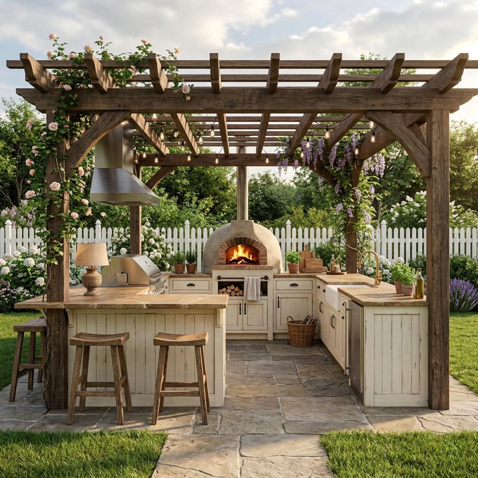 Custom Outdoor Kitchen Design, Backyard Kitchen Plans, Patio BBQ Layout ...