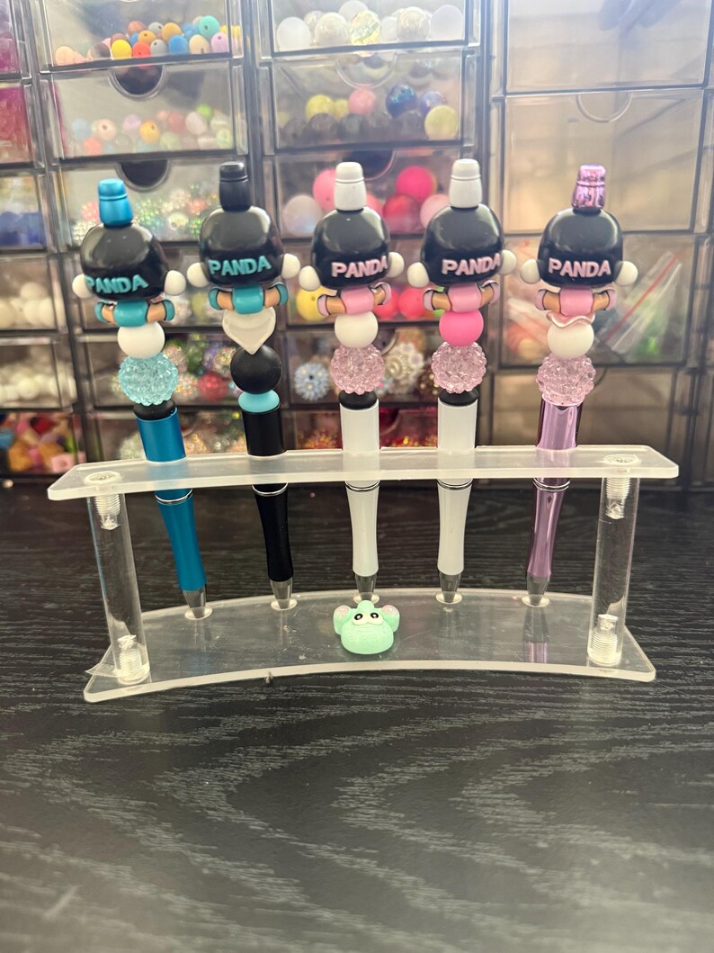 Set of Five Cute Skull Panda Themed Pens. Great for School, Office, and ...