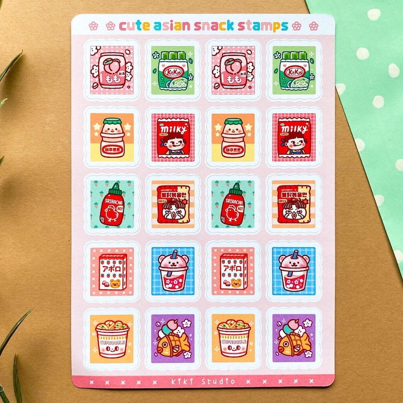 Japanese Snack Stickers - Etsy