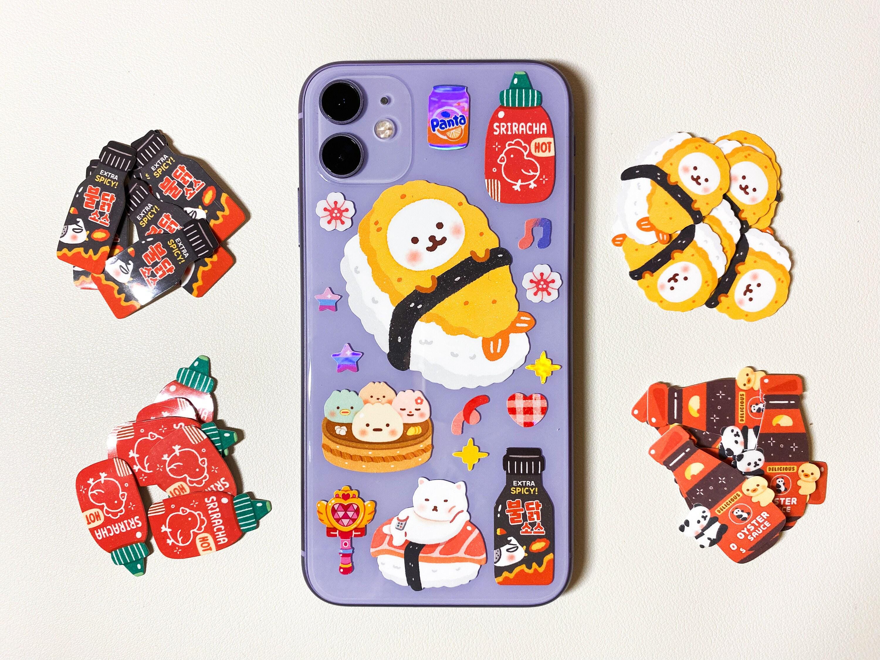 Asian Sauce & Sushi Sticker Pack, Glossy Vinyl Decals, Journaling ...