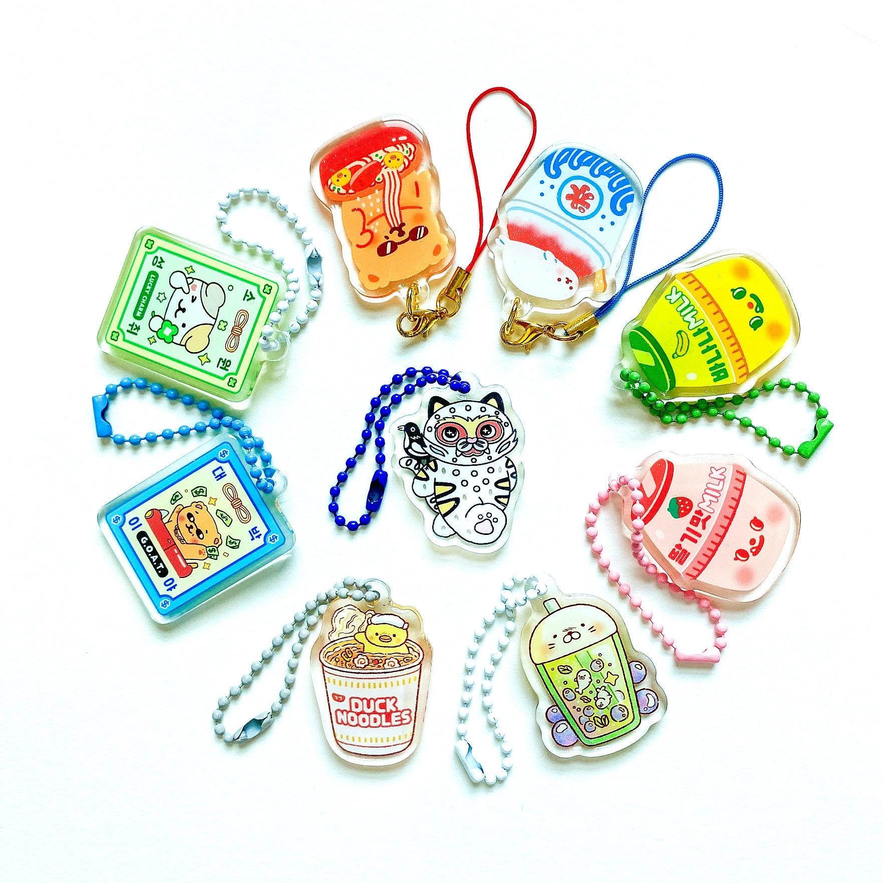 Bundle | Cute Korean Keyrings - Acrylic Keyring, Charm, Resin Keyring ...