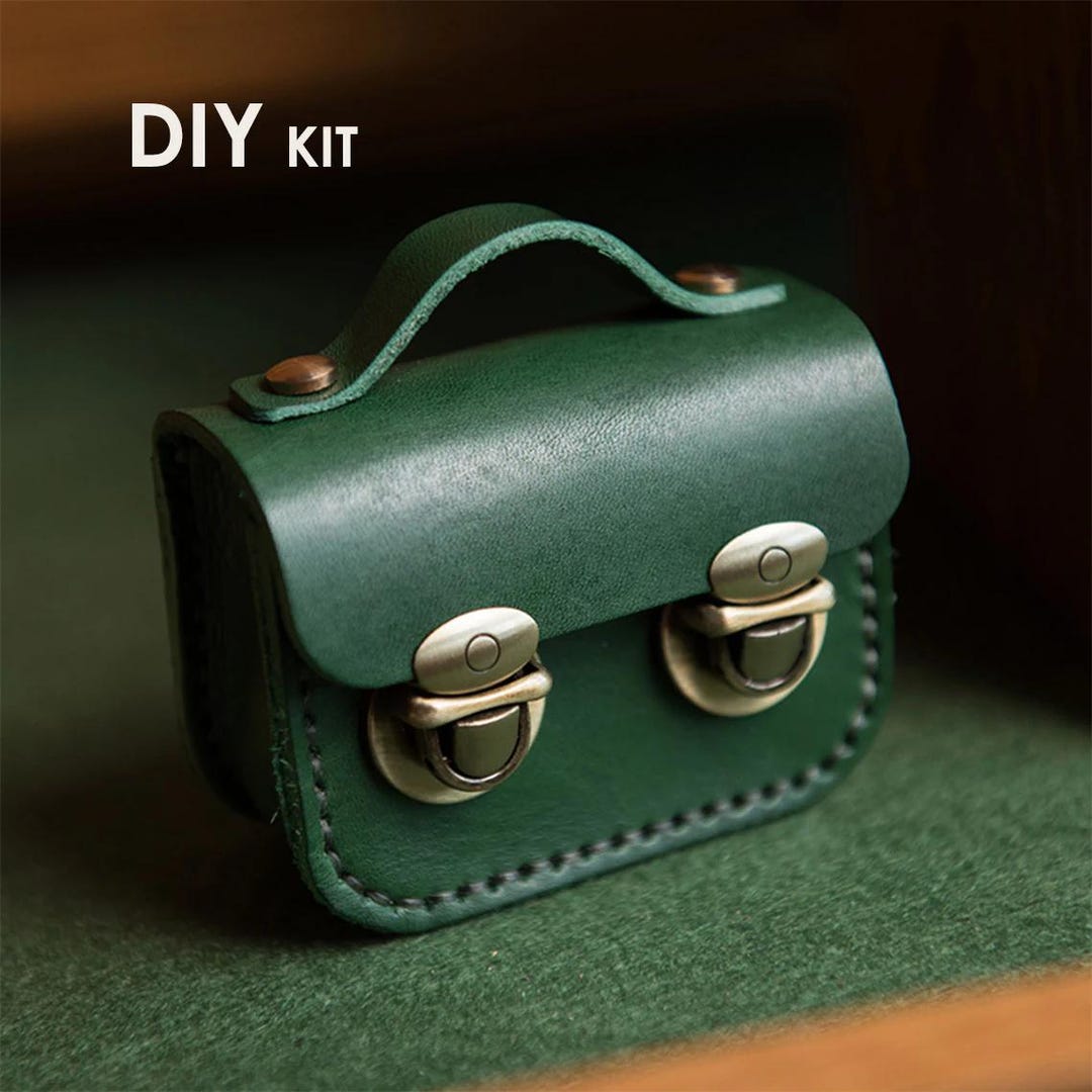 Full Grain Leather Mini Satchel DIY Kit | DIY Handmade Bag Kit for Men ...