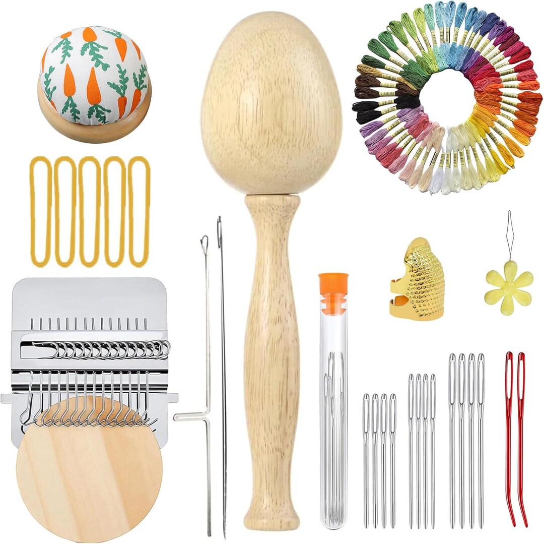 Darning Egg Mini Darning Loom Weaving Tool Set With Small Weaving Loom ...