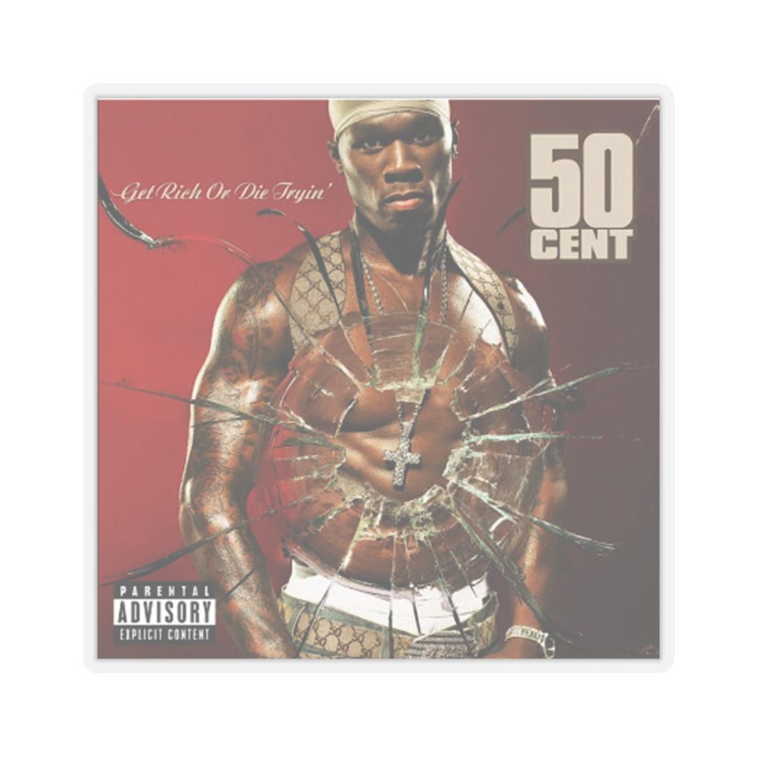 50 Cent Album Cover Kiss-cut Stickers, Hip-hop Music Decals, Laptop ...