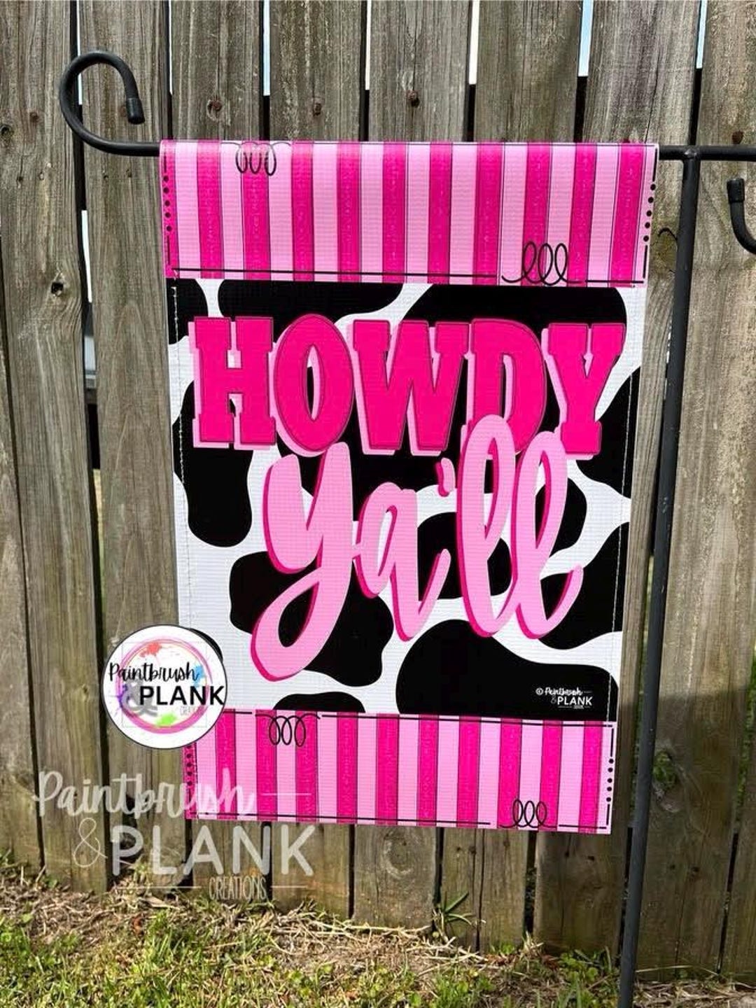 Howdy Ya'll Cow Print Vinyl Garden Flag - Etsy