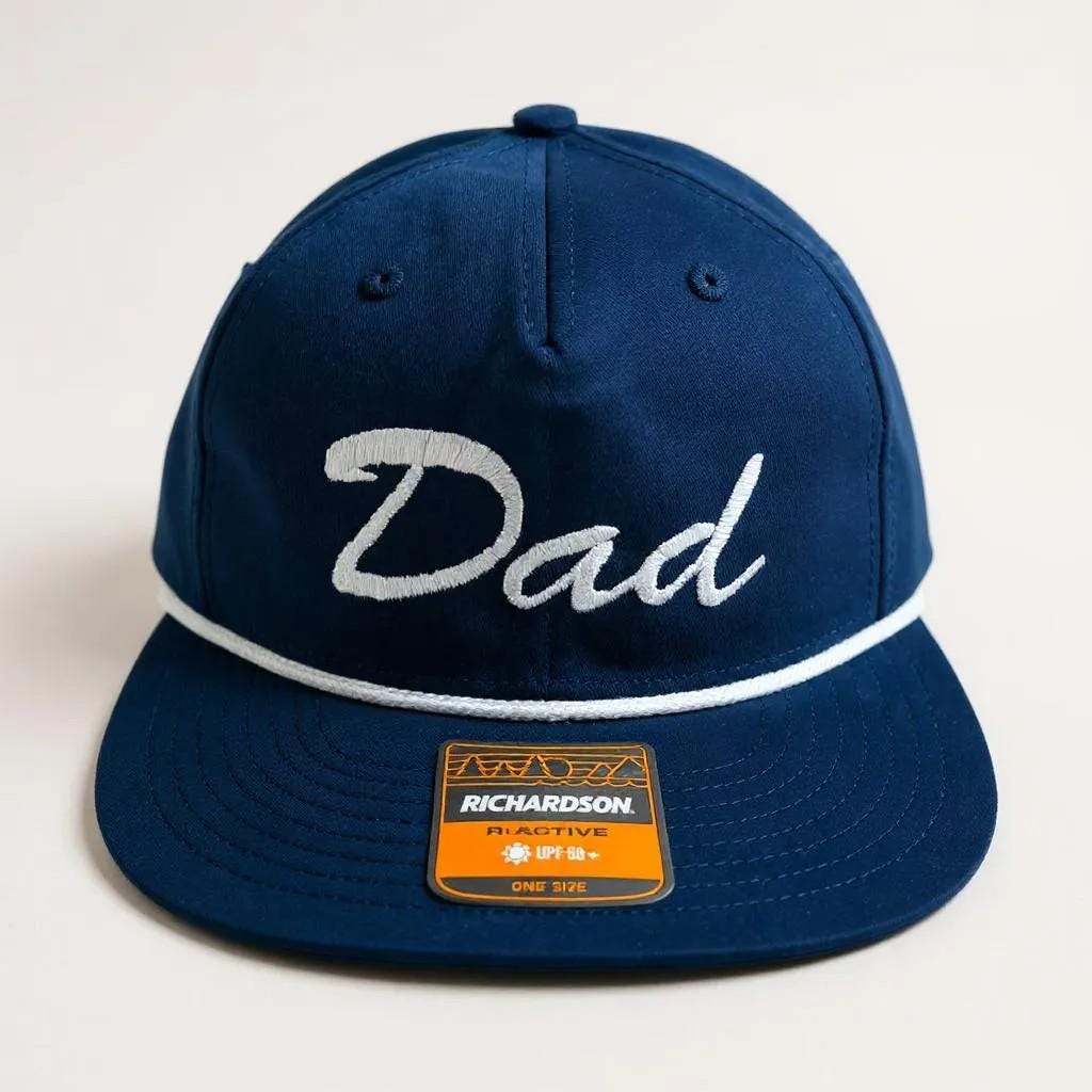 Navy Dad Hat – Embroidered Script, Rope Baseball Cap Gift for Him - Etsy