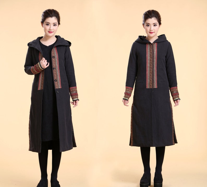 Unique Ethnic Style Embroidered Winter Coat/ Cotton Padded - Etsy