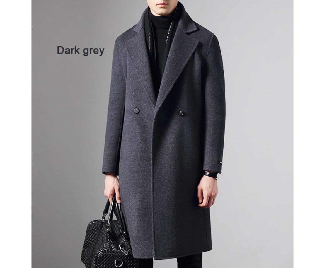 Classic Men's Double-faced/ Sided Cashmere and Wool Jacket/double ...