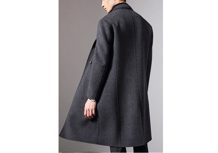 Classic Men's Double-faced/ Sided Cashmere and Wool Jacket/double ...