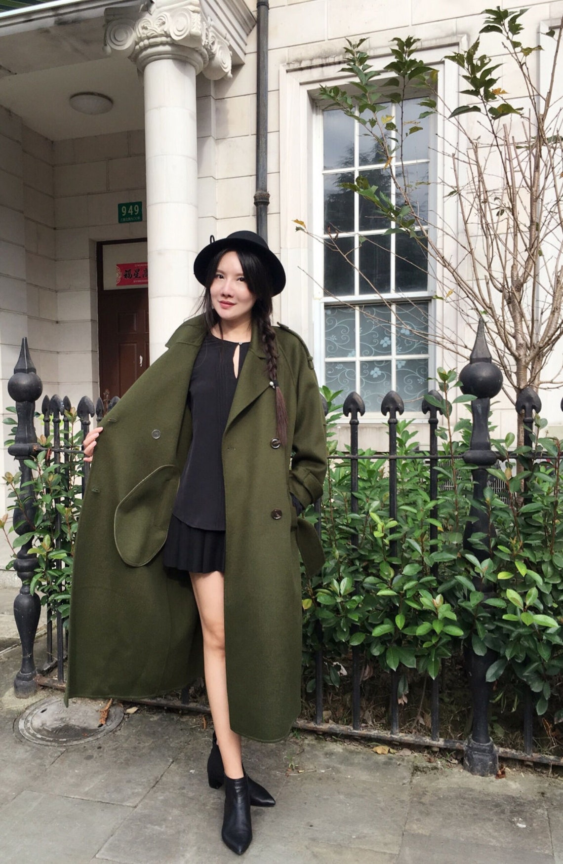 Military Style Heavy Coat/ Double Faced Cashmere and Wool - Etsy