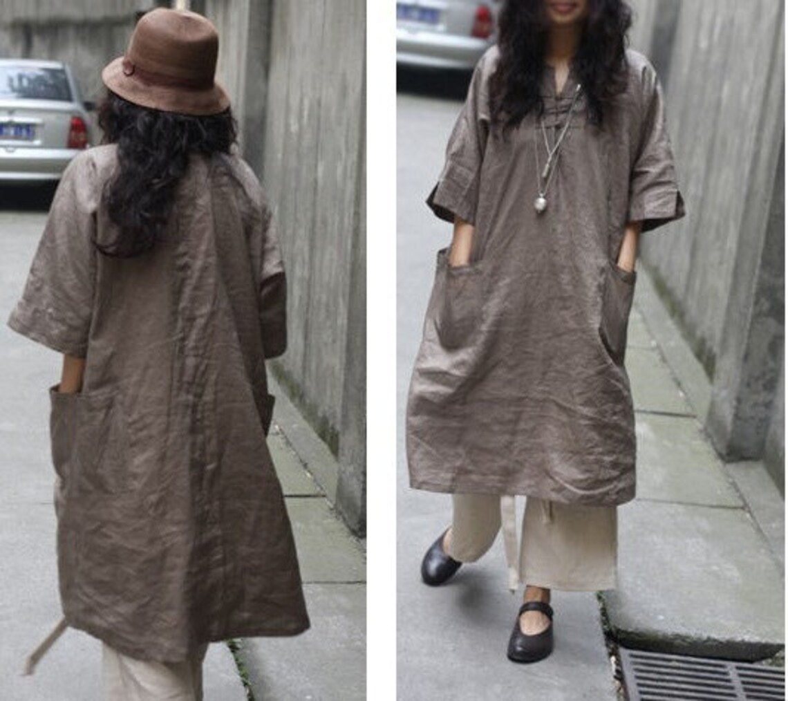 Ethnic Chinese Style Linen Long Dress/ 27 Colors/ RAMIES - Etsy