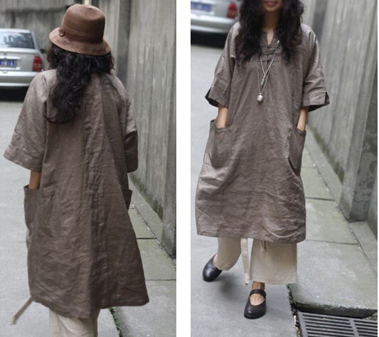 Ethnic Chinese Style Linen Long Dress/ 27 Colors/ RAMIES - Etsy