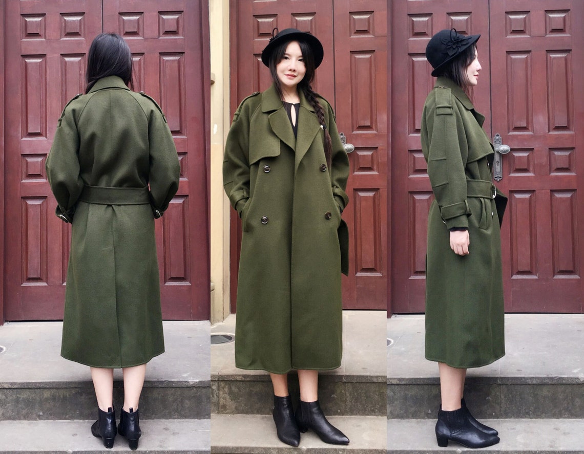 Military Style Heavy Coat/ Double Faced Cashmere and Wool - Etsy