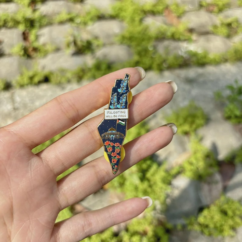 Palestine Map Pin - Etsy