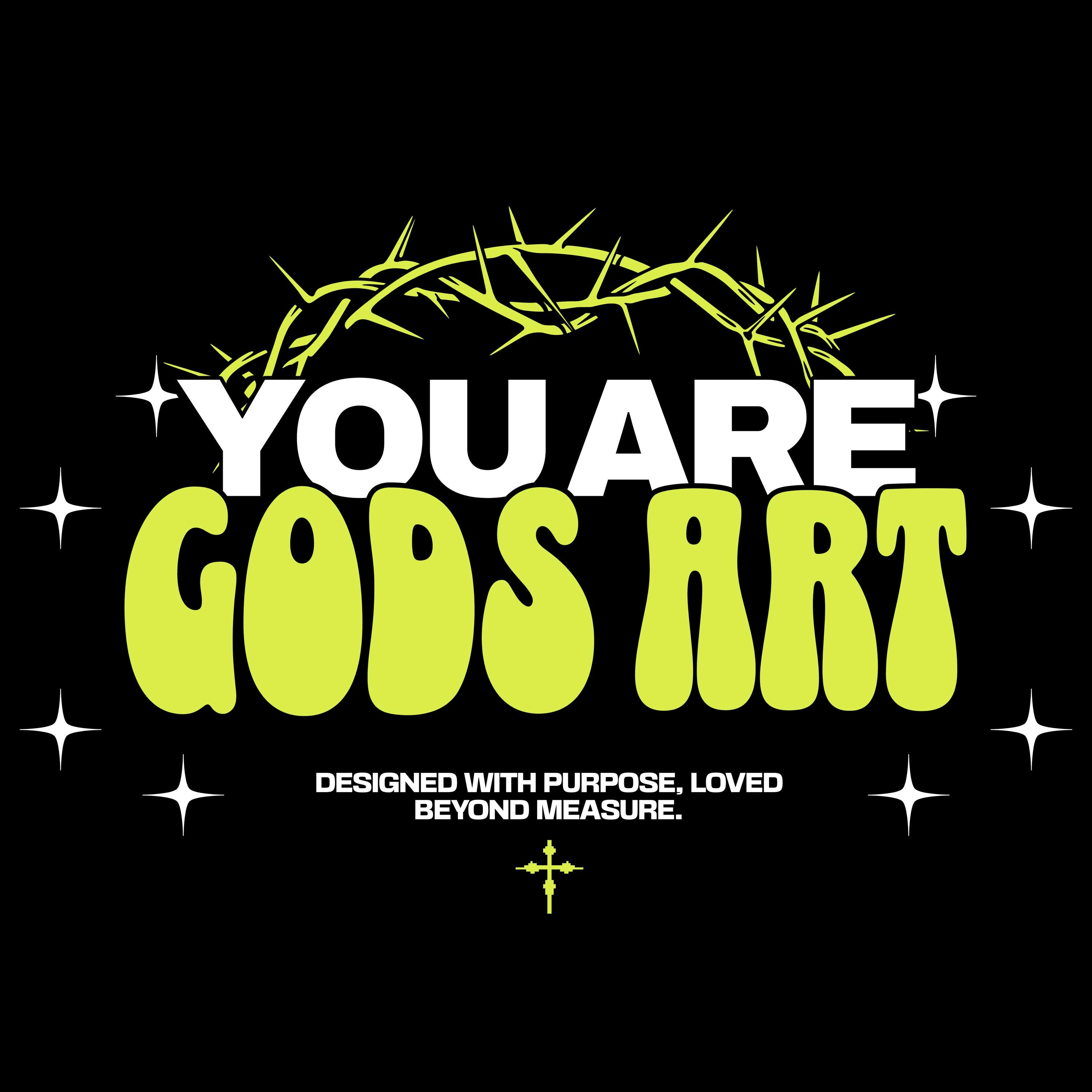 Christian Bubble Letter PNG | You Are God's Art Design (digital ...
