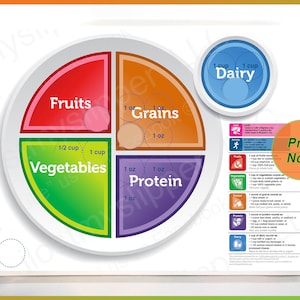 Myplate Food Tracker. Printable Visual With USDA Dietary ...