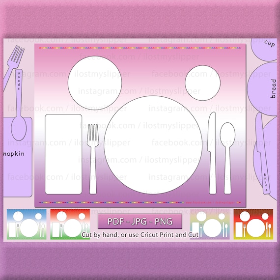 Table Setting Activity Printable JPG PDF PNG. Works With | Etsy